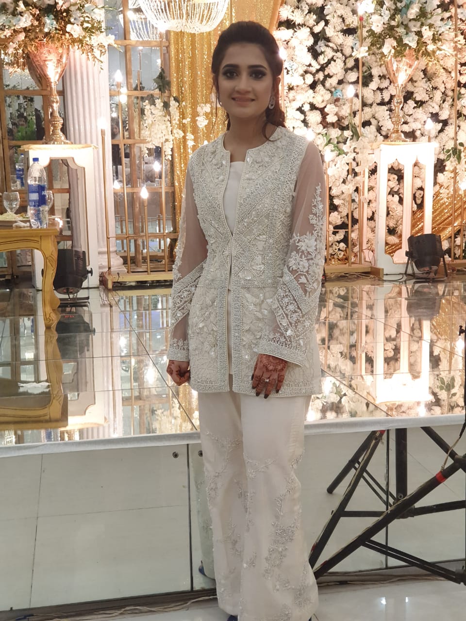 CLIENT SPOTTED IN CUSTOMISED WHITE FORMAL JACKET – Hues Atelier